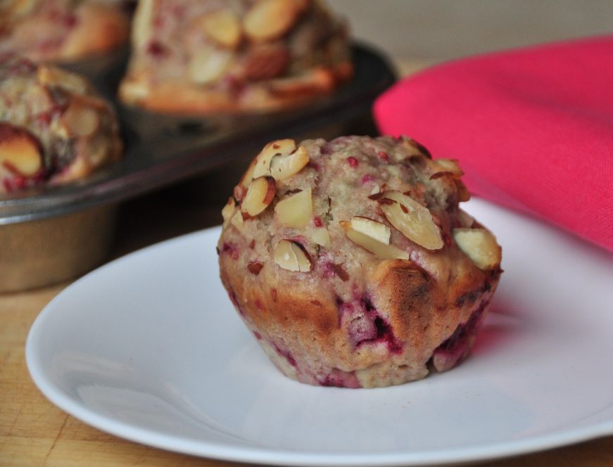 Raspberry Almond Muffins | Tangled Up In Food